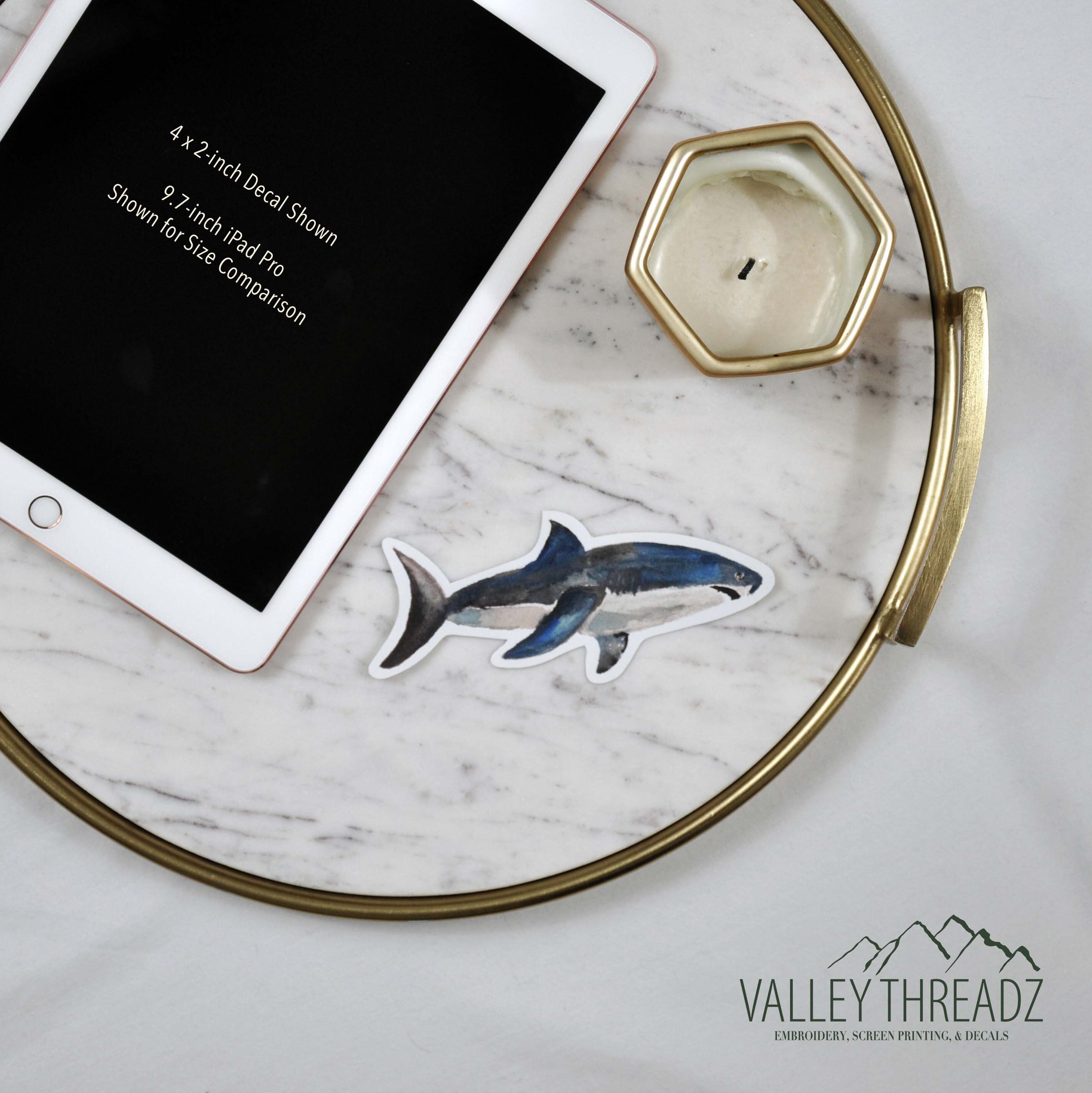 Shark Decal Shark Vinyl Sticker Vinyl Sticker Laptop - Etsy