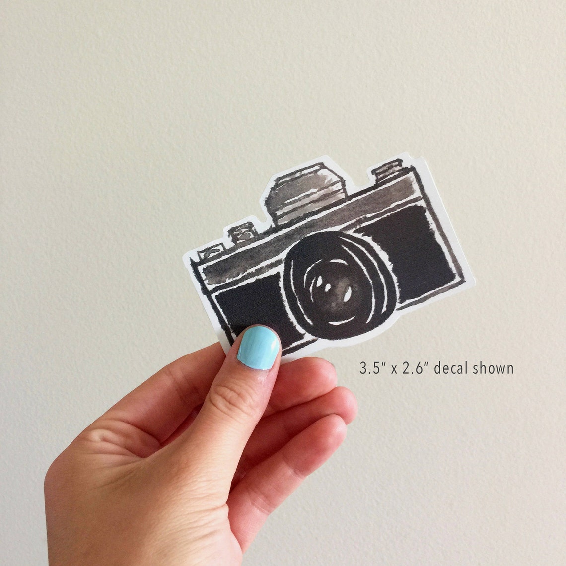 Camera Decal Camera Vinyl Sticker Watercolor Camera Decal - Etsy