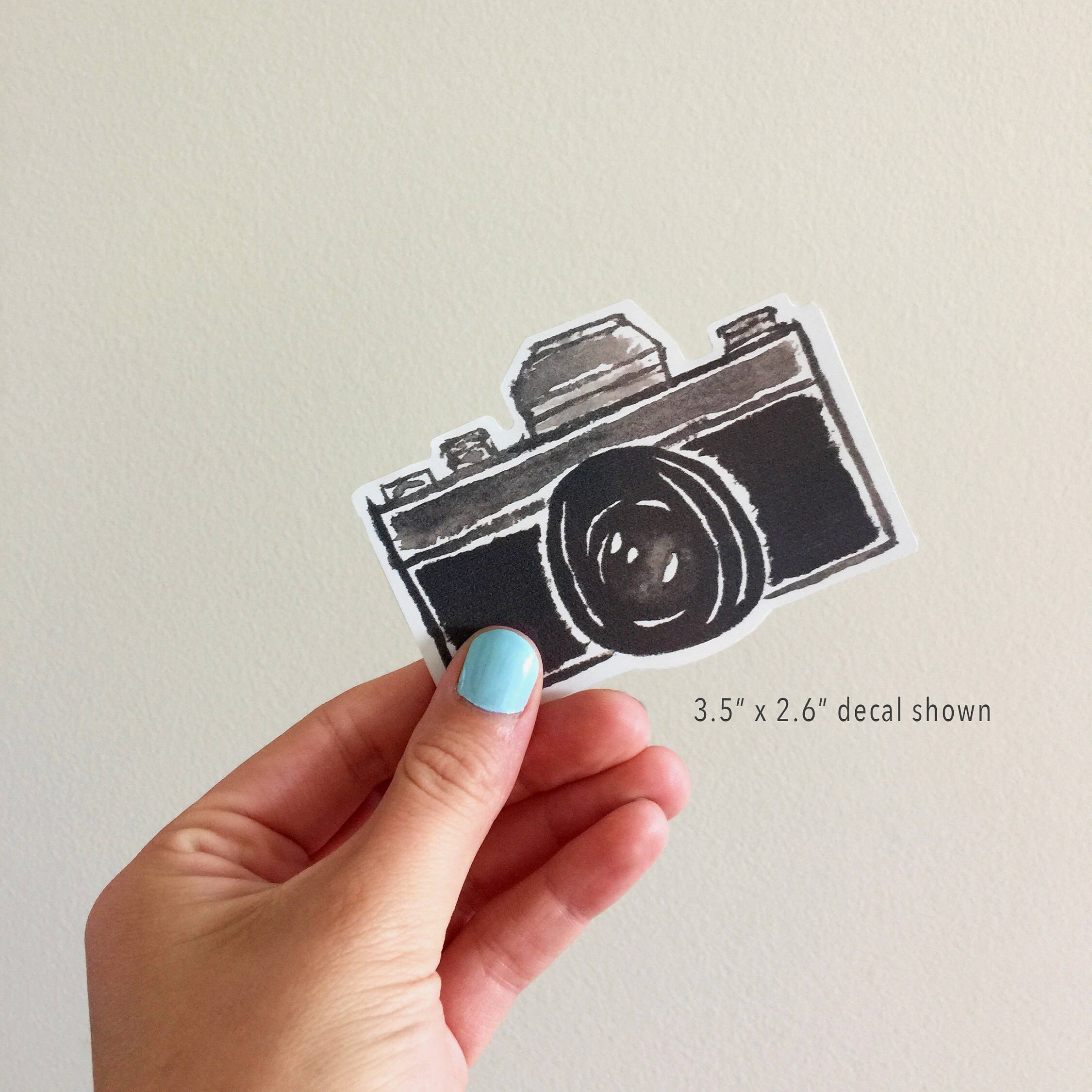 Camera Decal Camera Vinyl Sticker Watercolor Camera Decal - Etsy