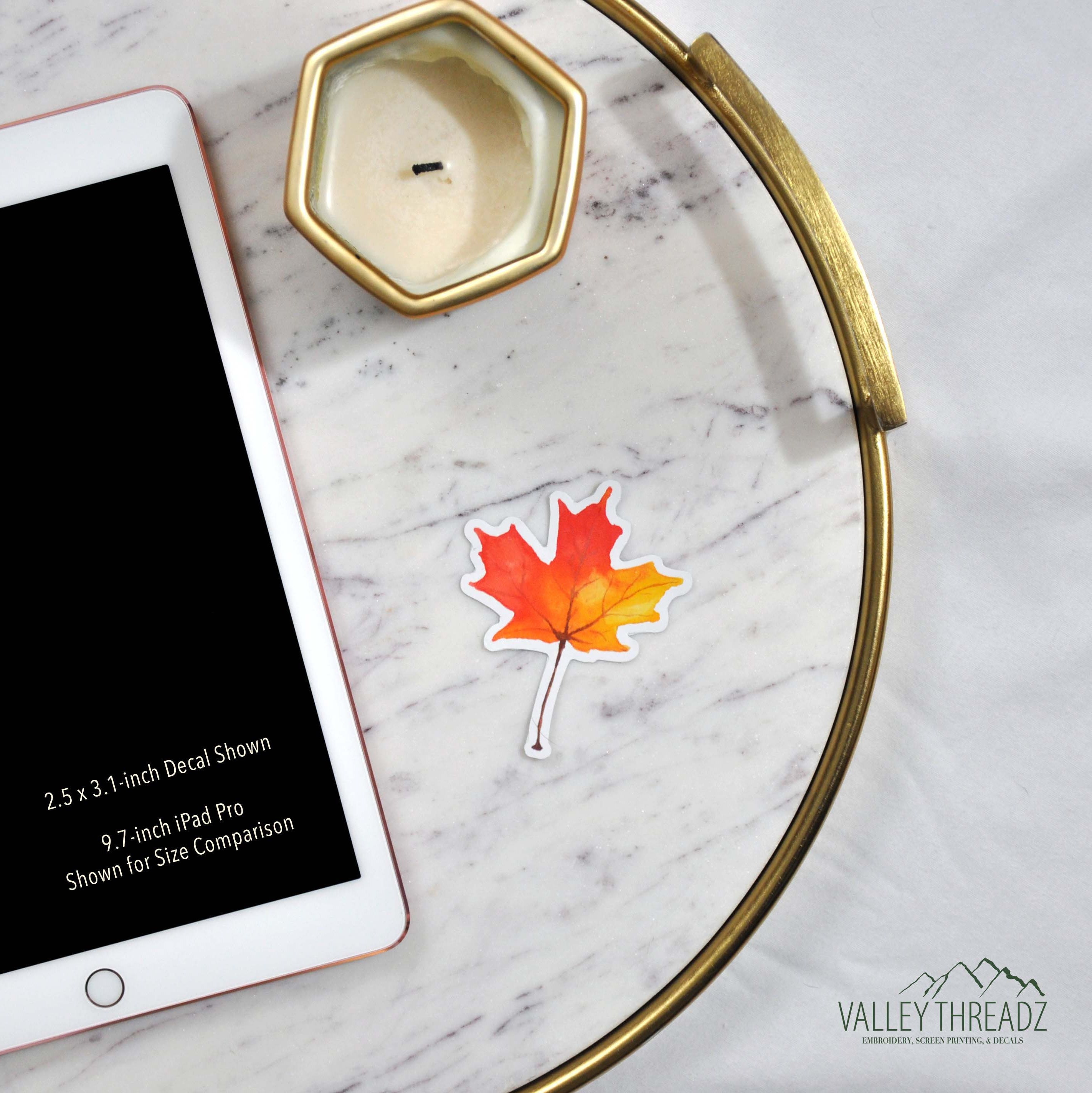 Fall Leaf Decal Fall Leaf Vinyl Decal Fall Leaf Sticker - Etsy