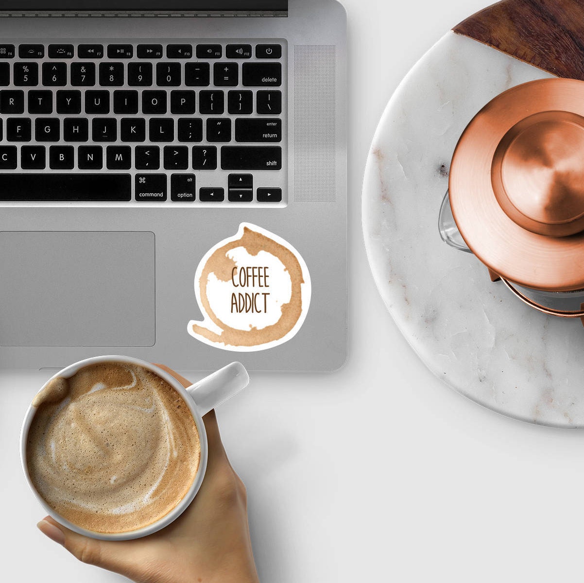 Coffee Decal Coffee Vinyl Sticker Coffee Stain Decal | Etsy