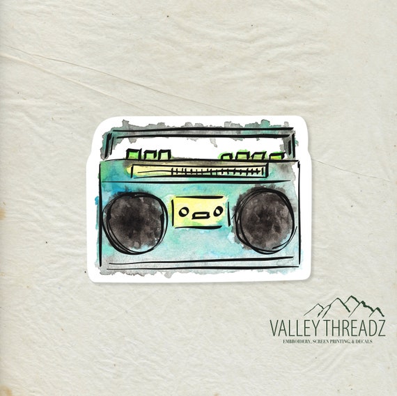 Boombox Decal Boombox Vinyl Sticker Boombox Sticker | Etsy