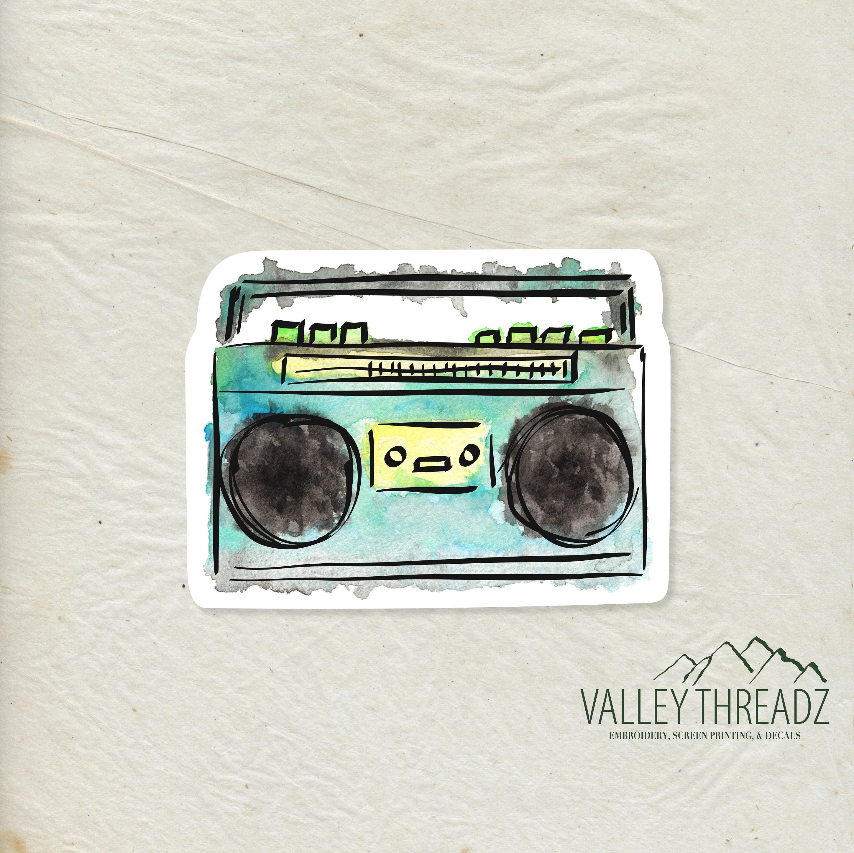 Boombox Decal Boombox Vinyl Sticker Boombox Sticker | Etsy