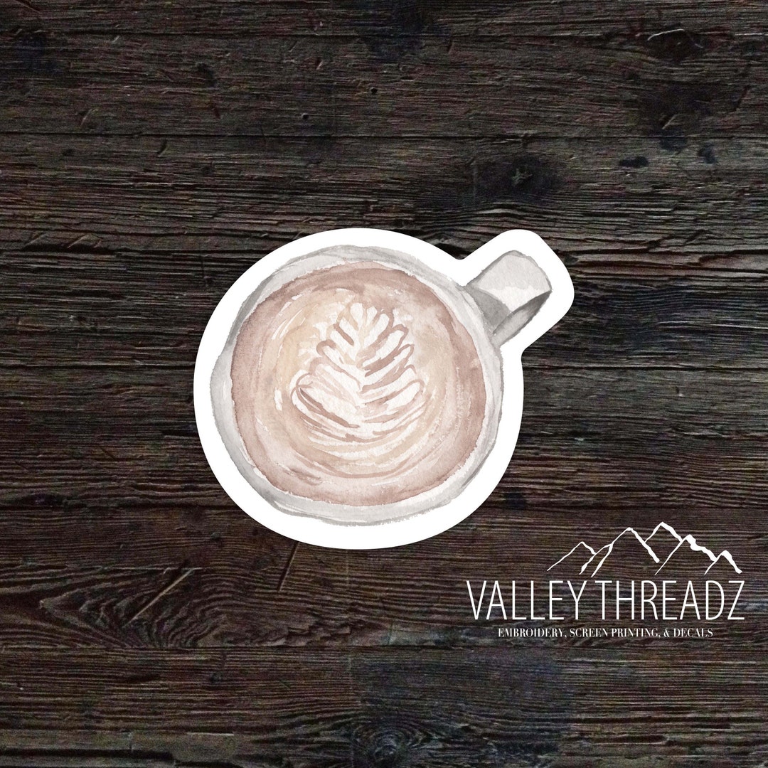 Latte Decal - Latte Vinyl Decal - Latte Sticker - Coffee - Car Window ...