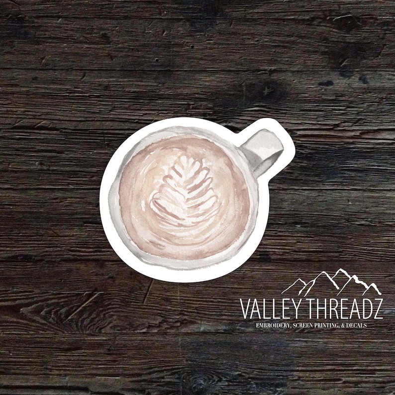 Latte Decal Latte Vinyl Decal Latte Sticker Coffee Car | Etsy