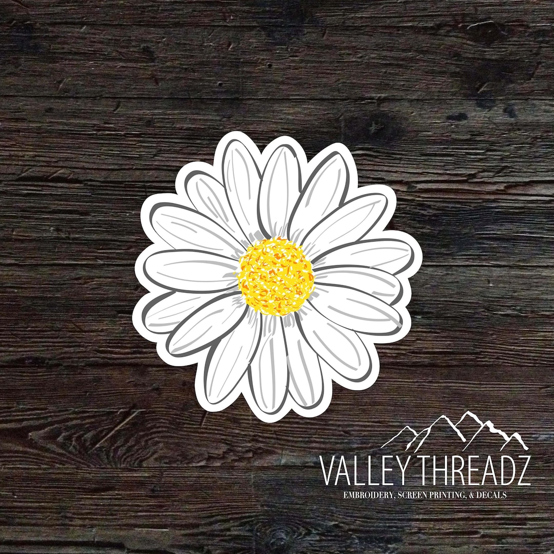 Daisy Decal - Daisy Vinyl Sticker - Daisy Sticker - Flower Sticker ...