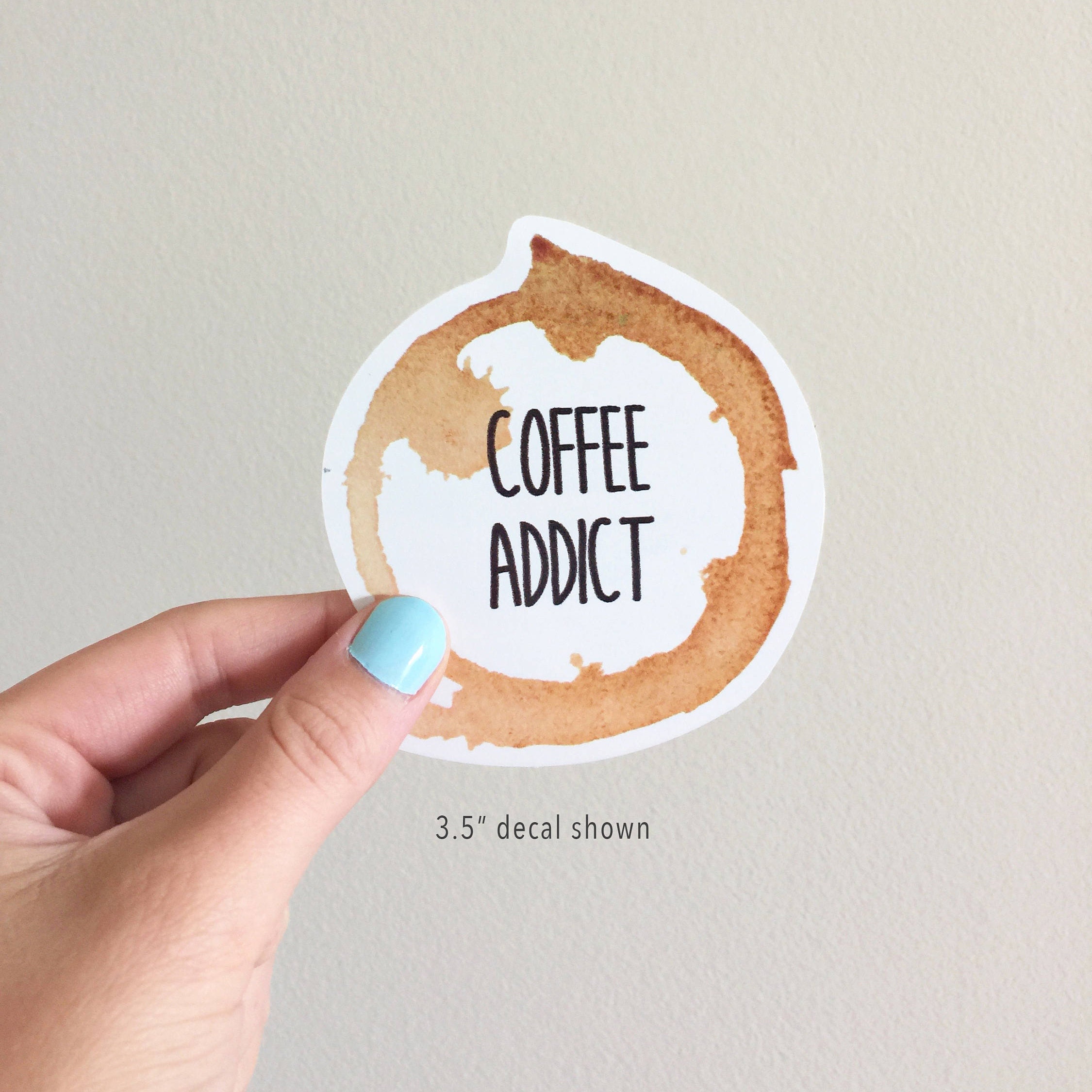 Coffee Decal Coffee Vinyl Sticker Coffee Stain Decal | Etsy