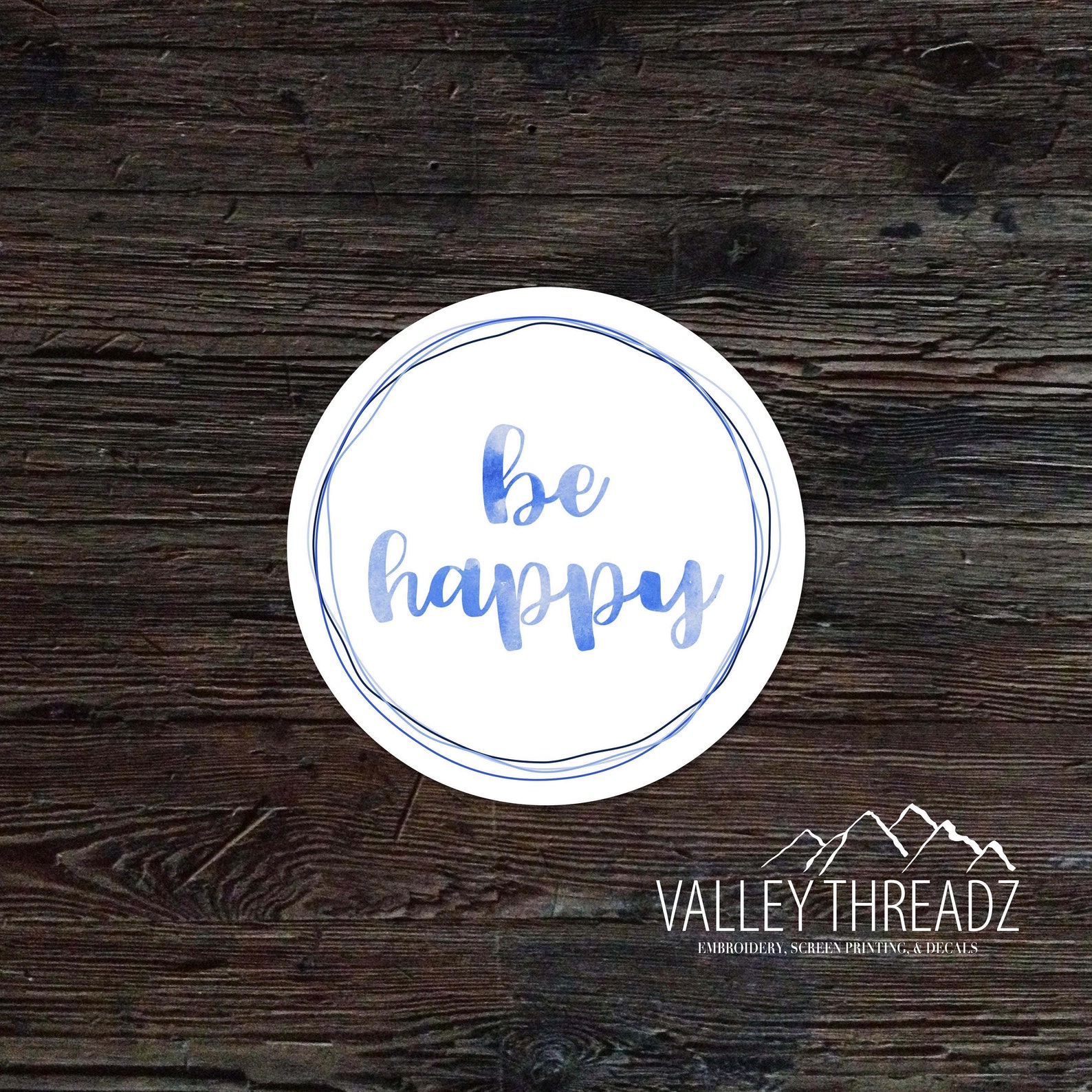 Be Happy Decal Be Happy Vinyl Decal Be Happy Sticker Car | Etsy