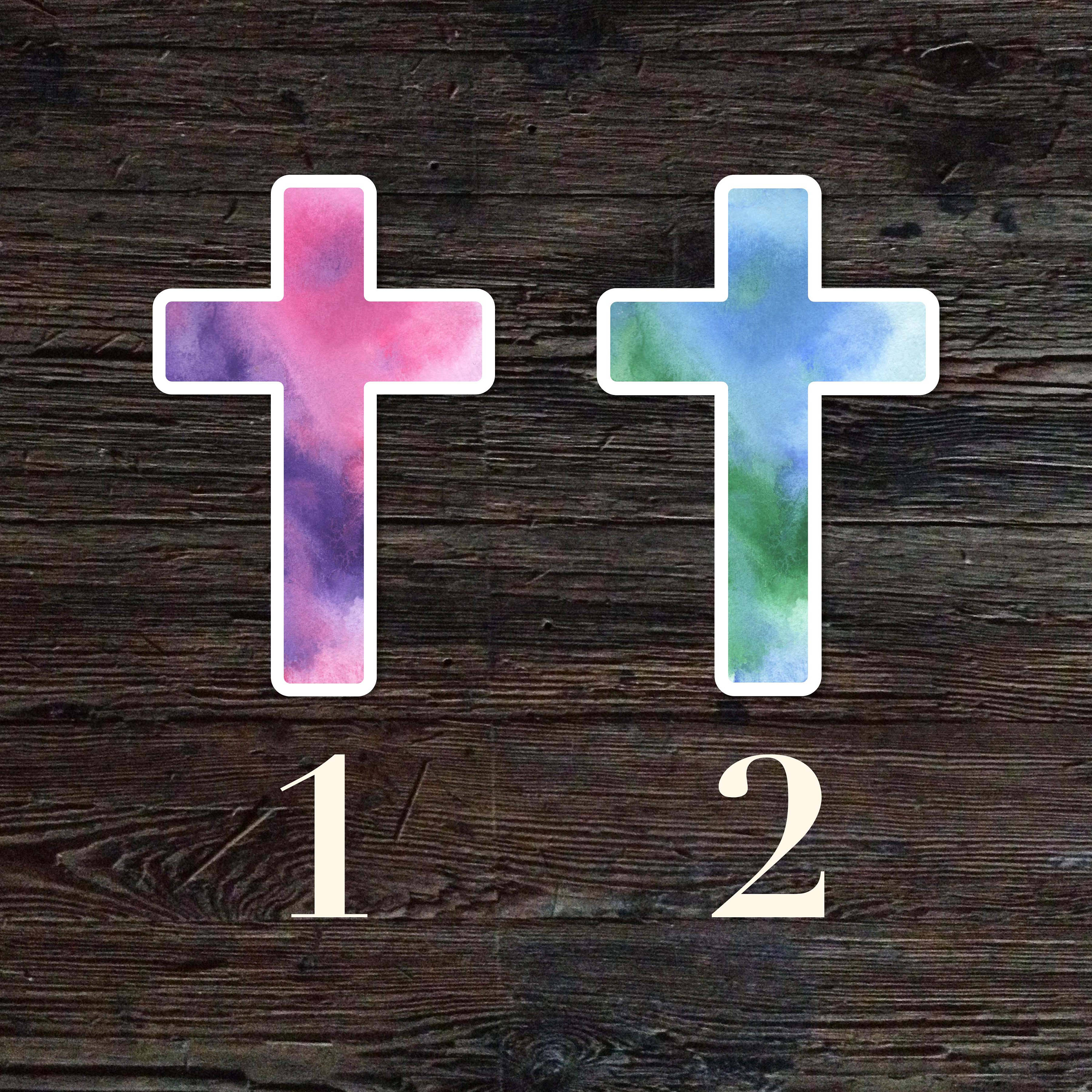 Cross Decal Cross Vinyl Sticker Watercolor Cross Decal - Etsy