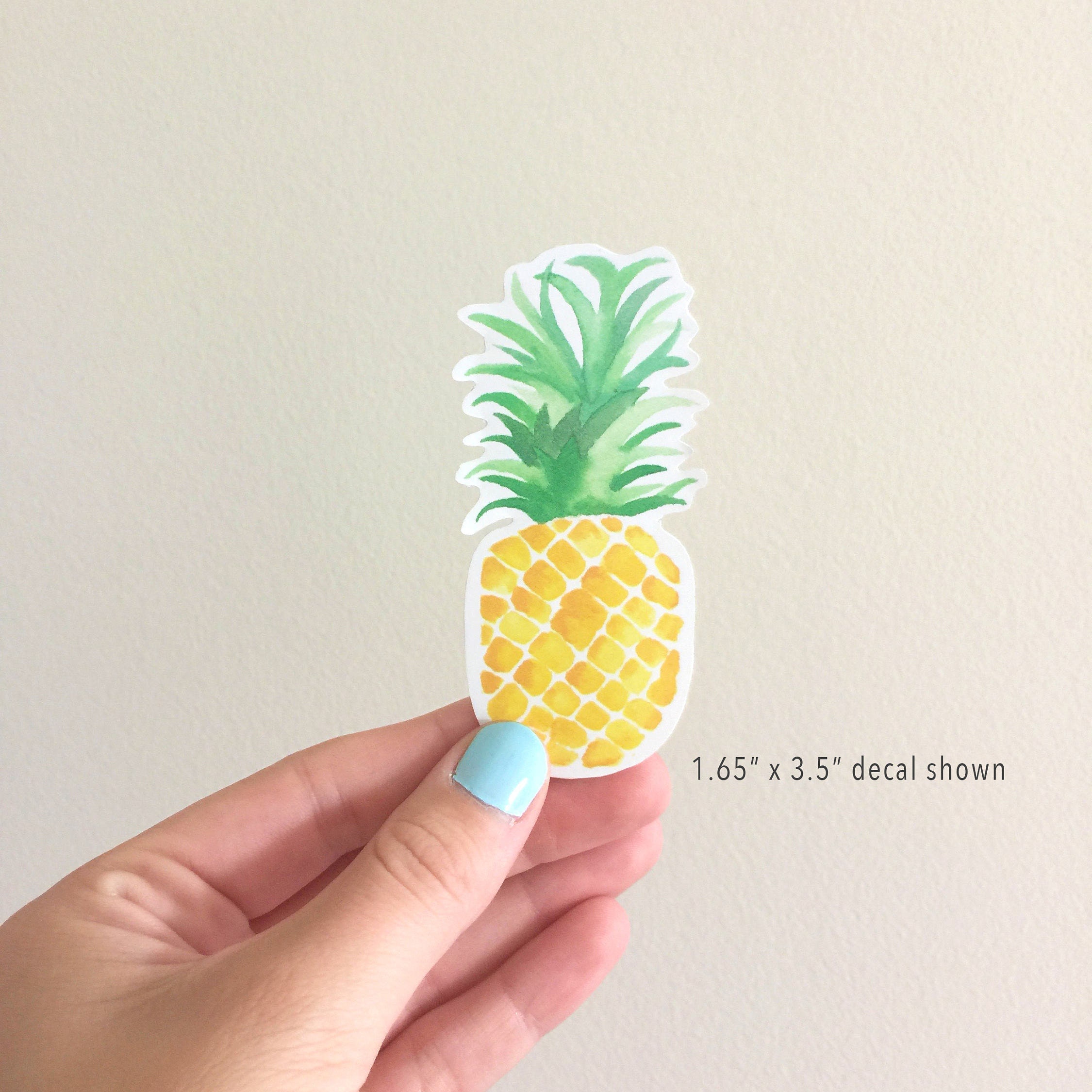 Pineapple Decal Pineapple Vinyl Sticker Watercolor | Etsy