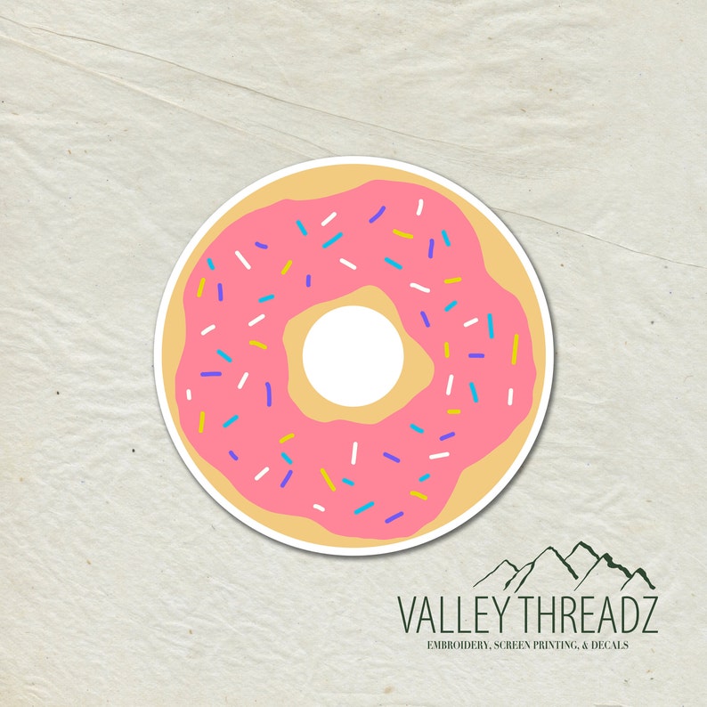 Donut Decal Donut Vinyl Sticker Doughnut Sticker Car - Etsy