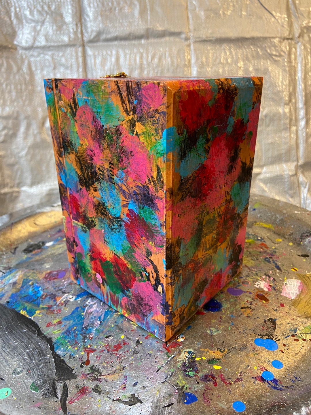 MJB the Artist Cigart Box Hand Painted 3D Abstract Art Box - Etsy