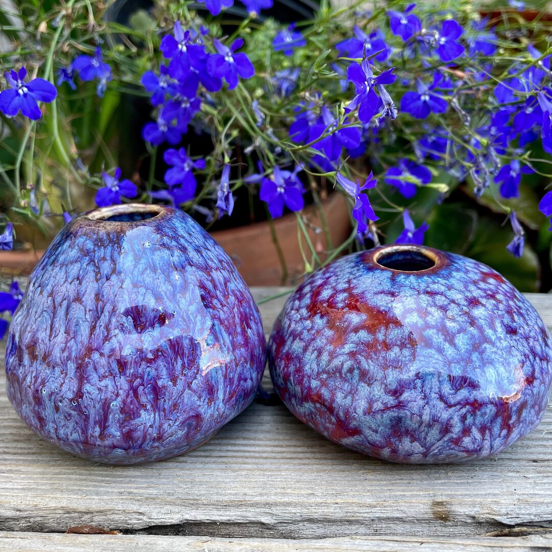 Porcelain Bud Vases in Purple Fantasy - Unique and Totally Adorable ...