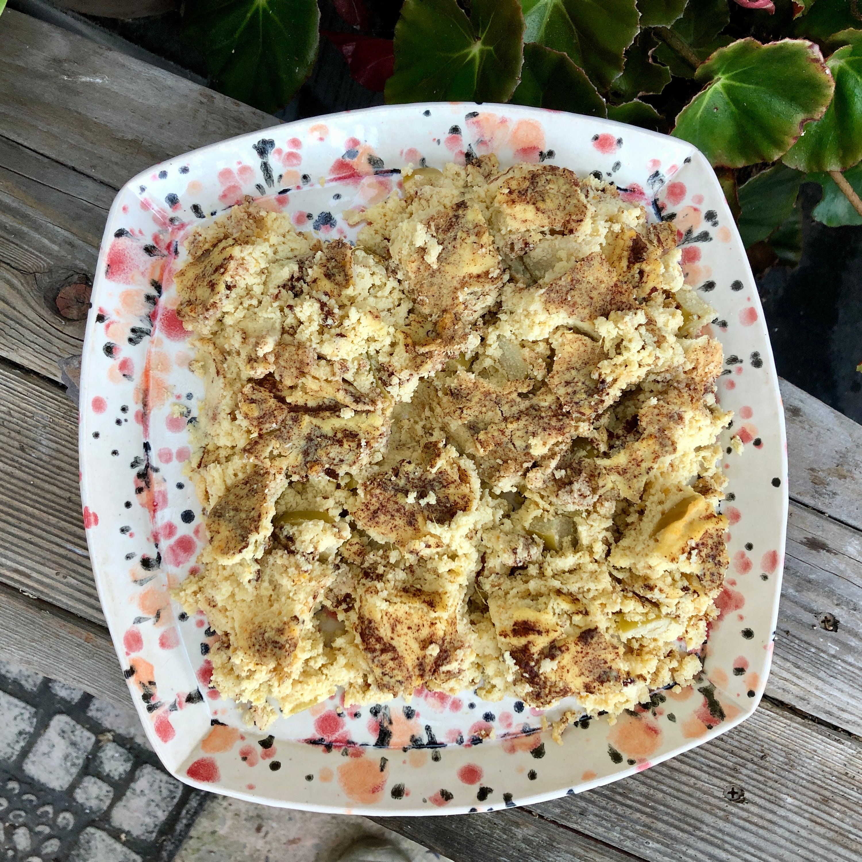 Ceramic Spring-like Platter Peaches and Strawberries in | Etsy