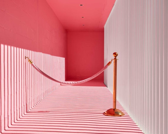 Pink Velvet Rope Original Photography Acrylic Print Art | Etsy