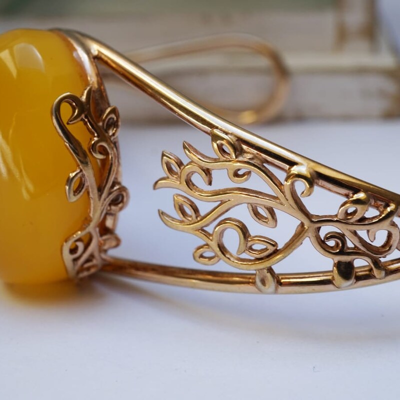 Amber Bangle - Etsy
