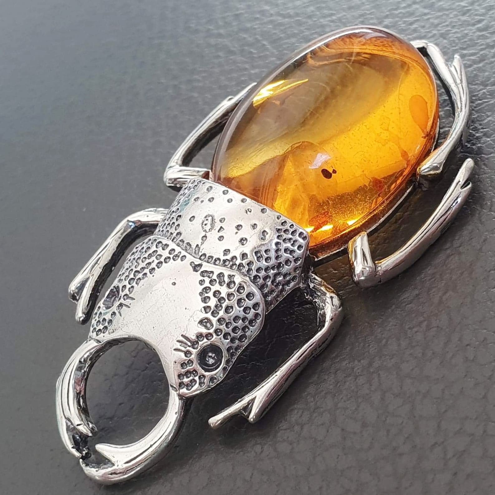 Amber Brooch 2 in 1, Amber Pendant, Amber Brooch-pendant, Amber Crab ...