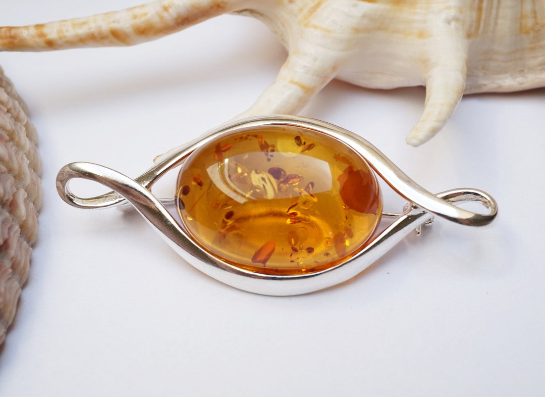 Amber Brooch 2 in 1, Amber Pendant, Amber Brooch-pendant, Amber Jewelry ...
