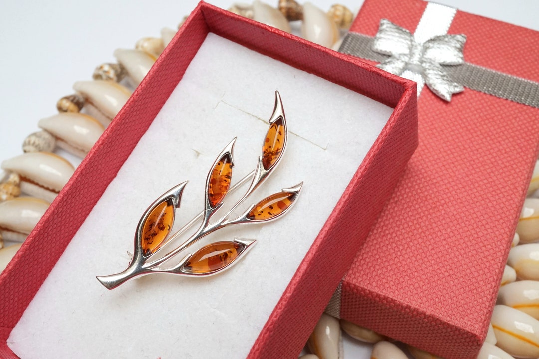 Amber Brooch, Amber Pin, Golden Amber Brooch, Amber Jewelry, Amber and ...