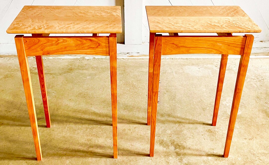 Birdseye & Maple "floating Top" Side Table Set - Etsy