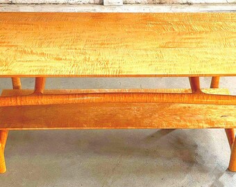 Mara Table Walnut Curly Maple Coffee Table Side Table - Etsy