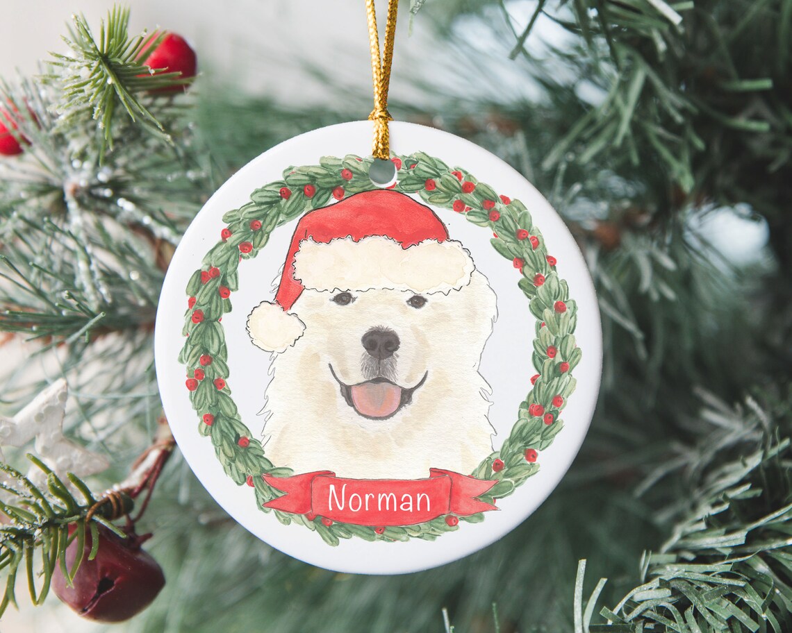 Personalized Great Pyrenees Christmas Ornament - Etsy