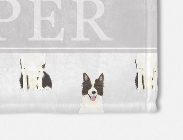 Personalized Border Collie Dog Minky Baby Blanket - Etsy