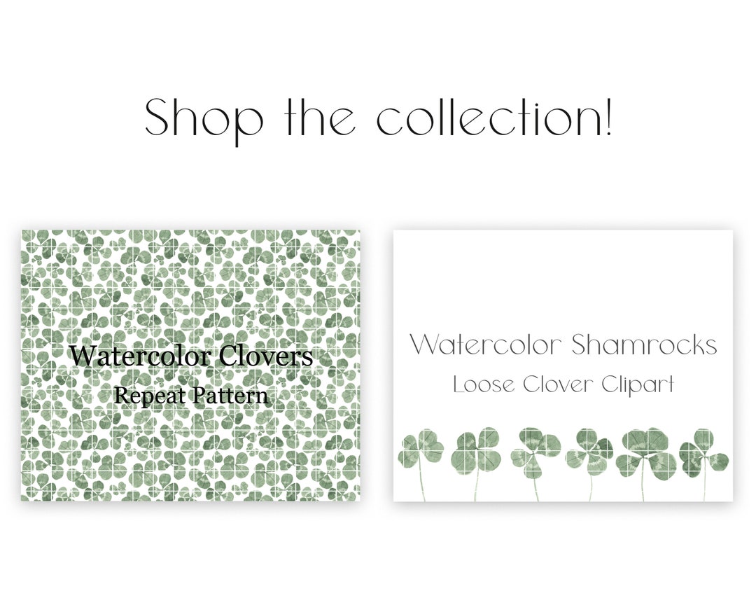 Shamrock Four Leaf Clover Bundle, Clipart, .png, St. Patrick's Day ...