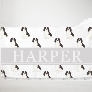 Personalized Tricolor Cavalier King Charles Spaniel Minky Baby Blanket ...