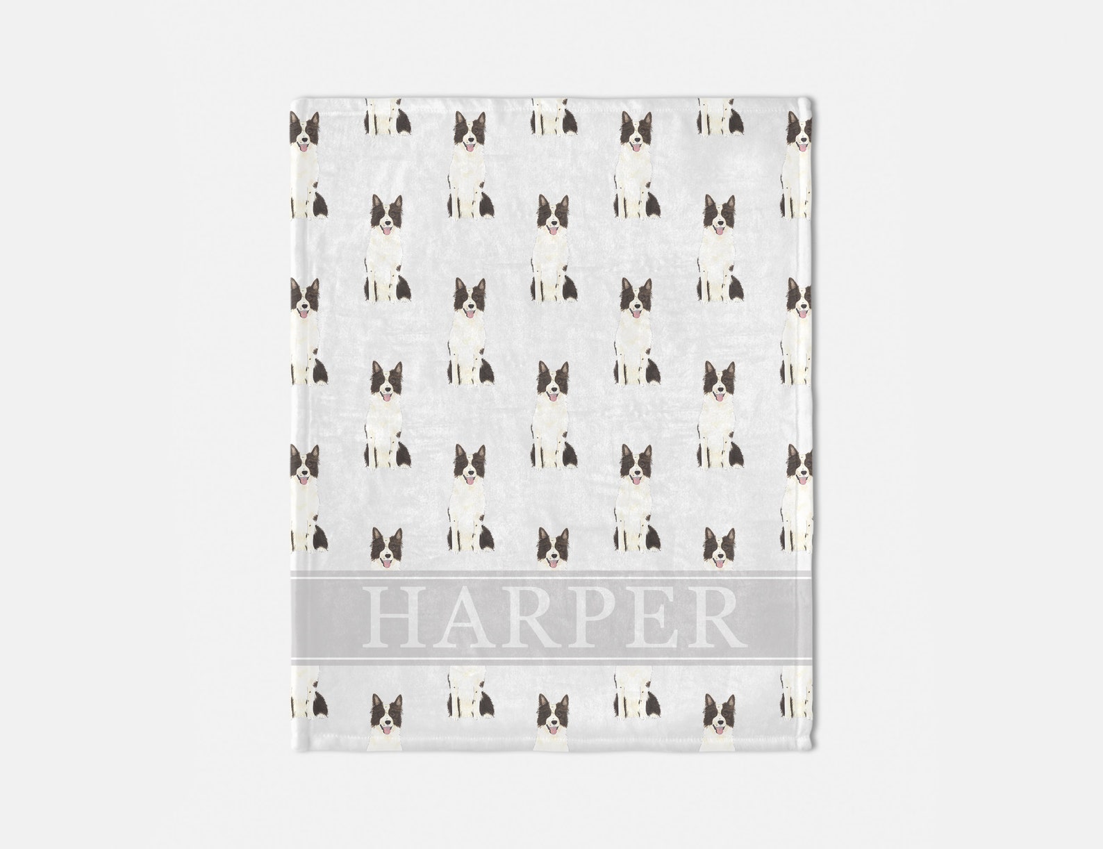 Personalized Border Collie Dog Minky Baby Blanket - Etsy