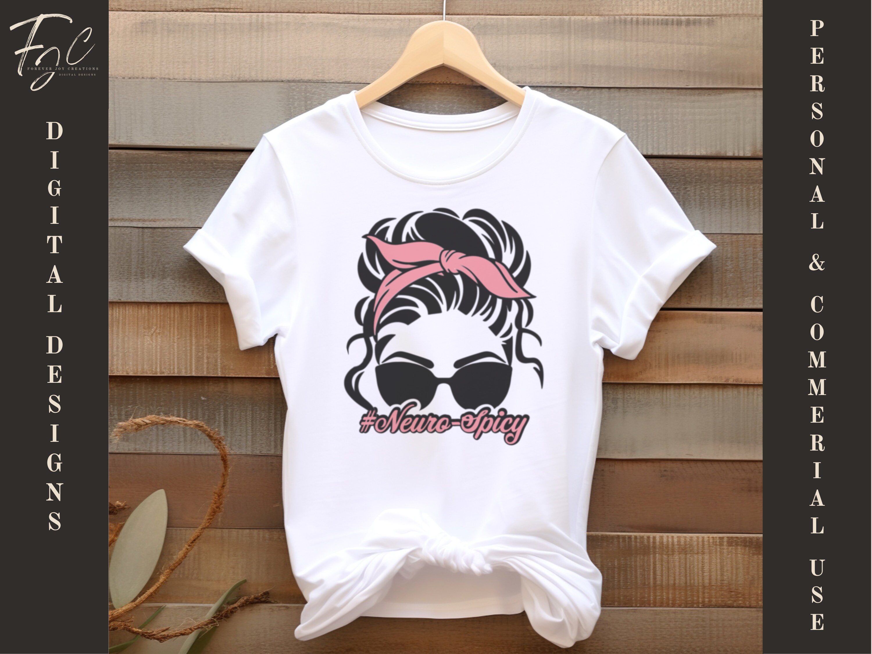Neuro-spicy Pink Messy Bun Neurodivergent SVG and Other - Etsy