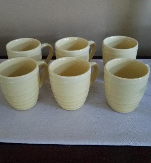 Six Beehive Swirl Ceramic Cups - Etsy
