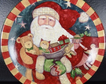 Susan Winget Santa Plates - Etsy
