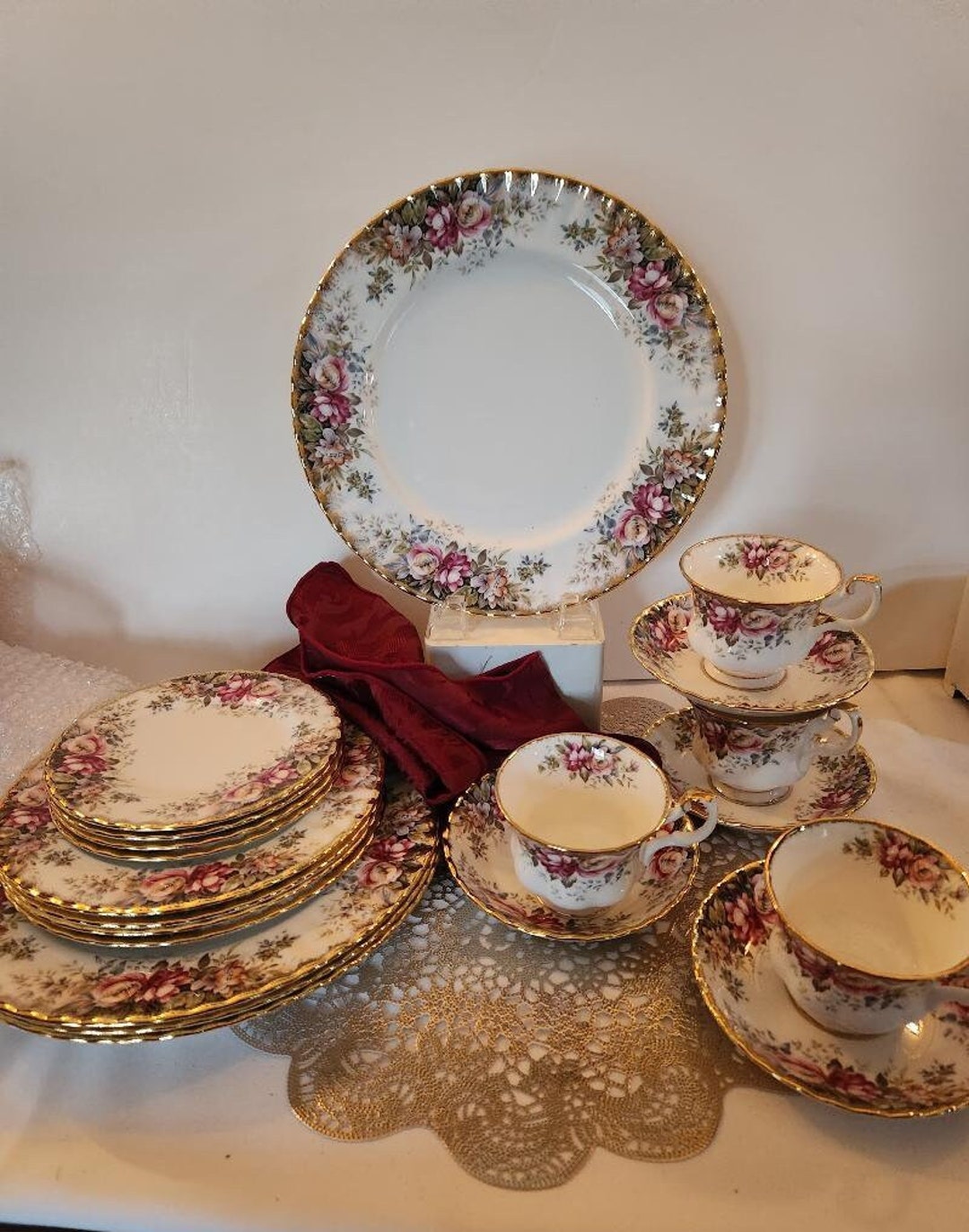 Royal Albert Autumn Rose Dinnerware - Etsy
