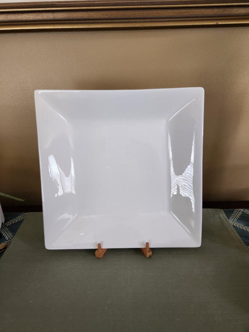 Extra Large Ultra White Square Plates - Etsy