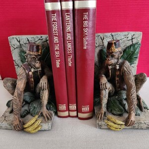 Monkey in Vest and Fez Bookends - Etsy