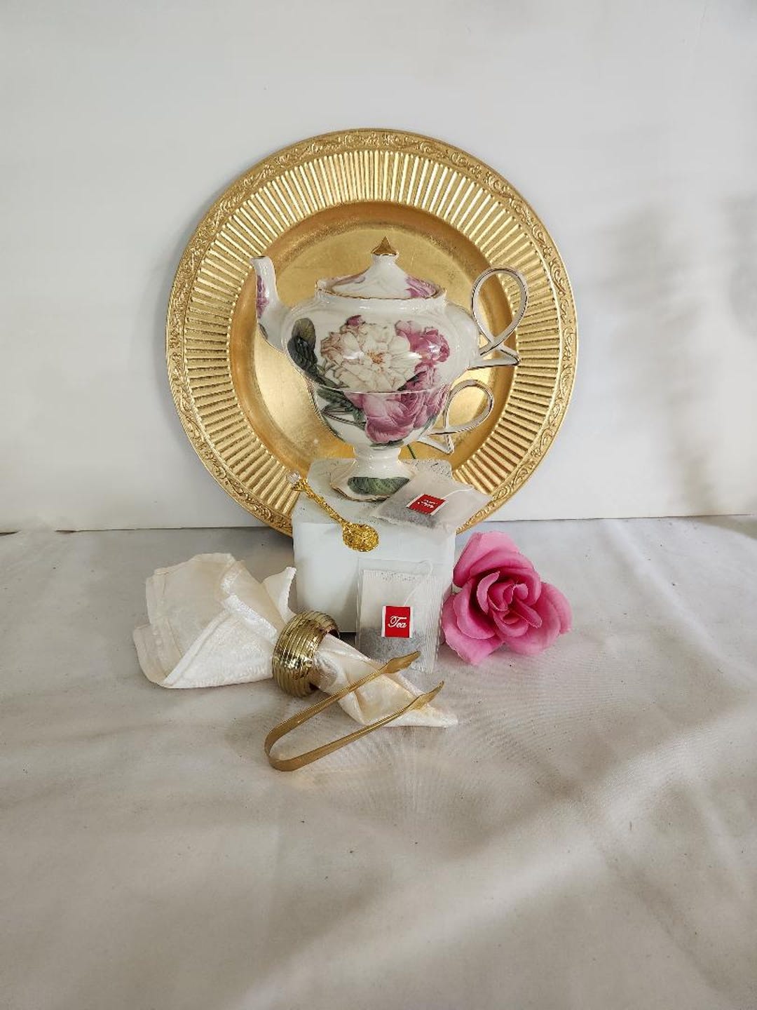Vintage French Rose Tea for One - Etsy