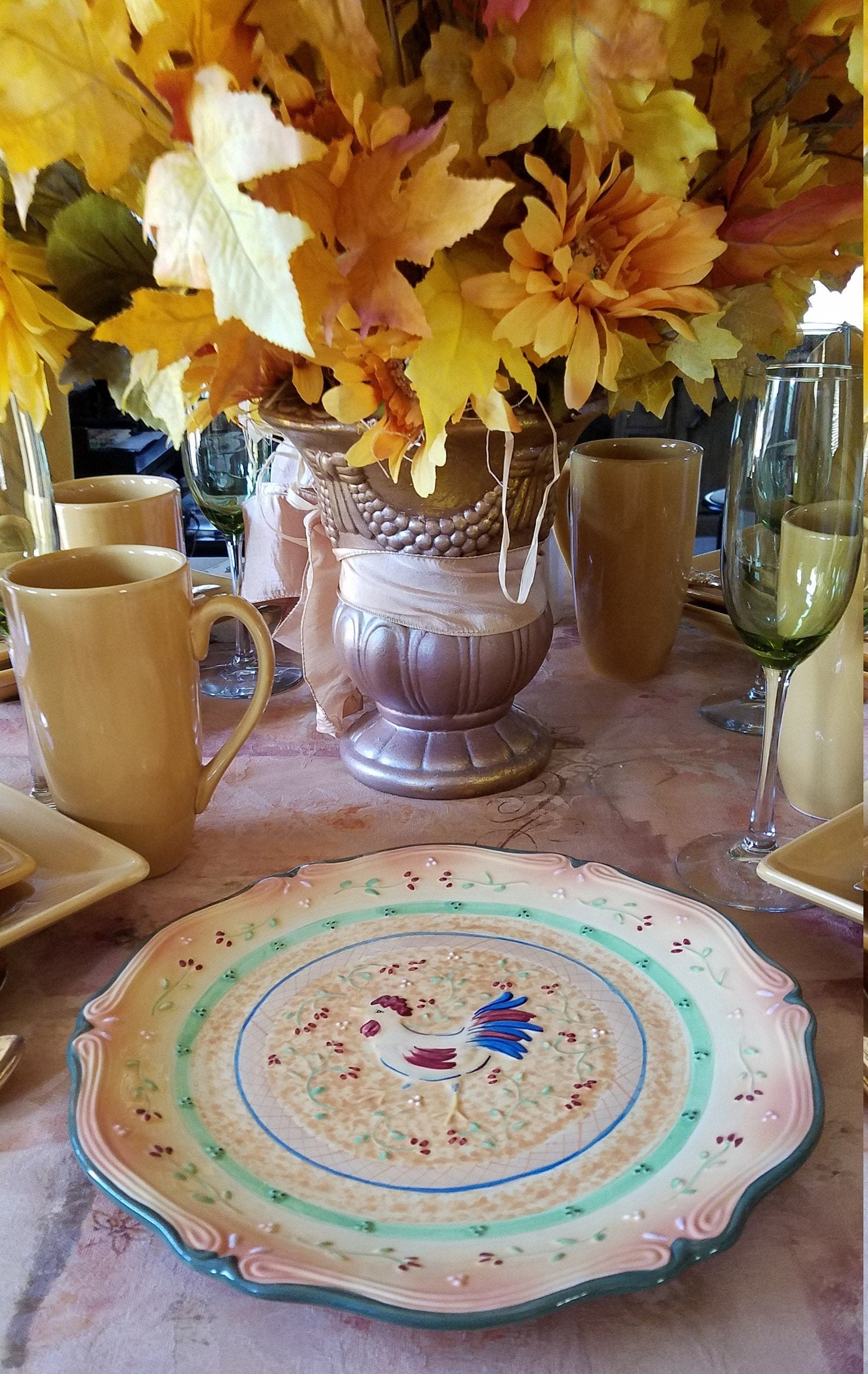 Ganz Scalloped Rooster Plate - Etsy