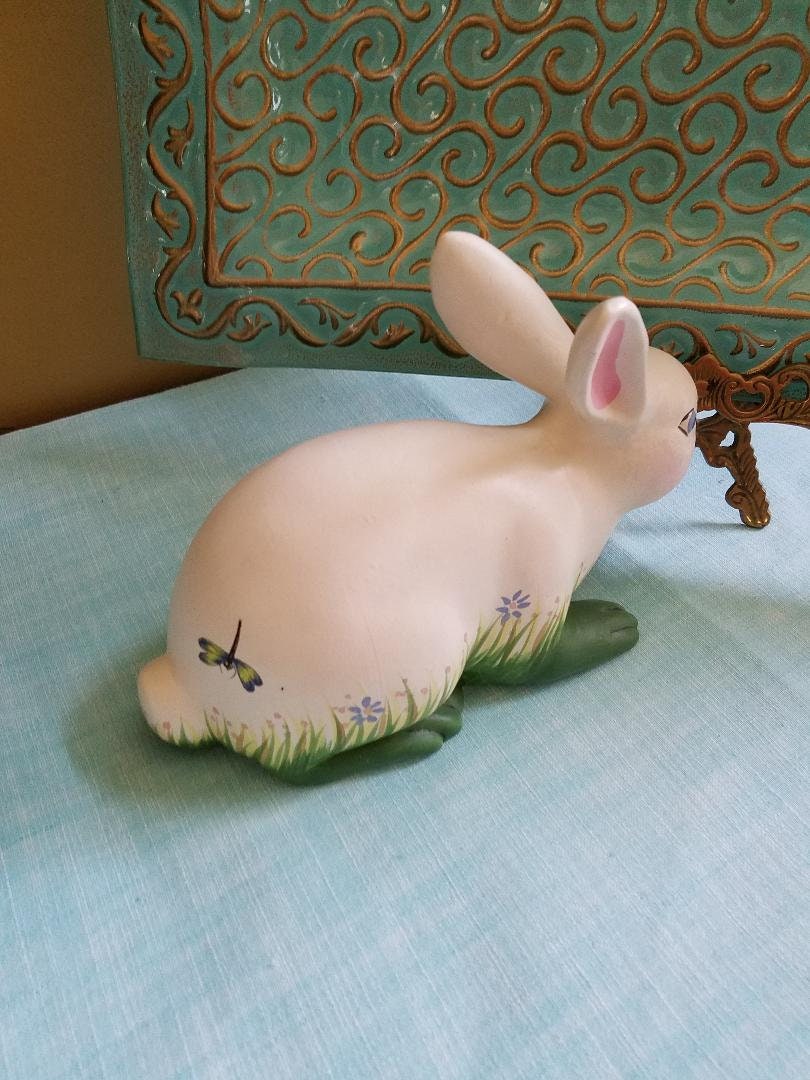 Hand Painted Ceramic Bunny - Etsy