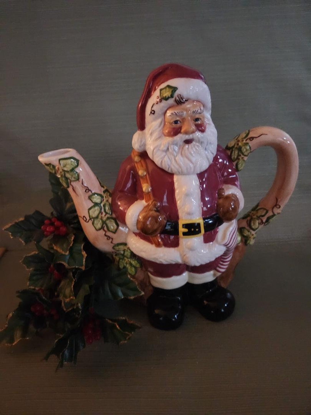 Santa Claus Holiday Teapot - Etsy