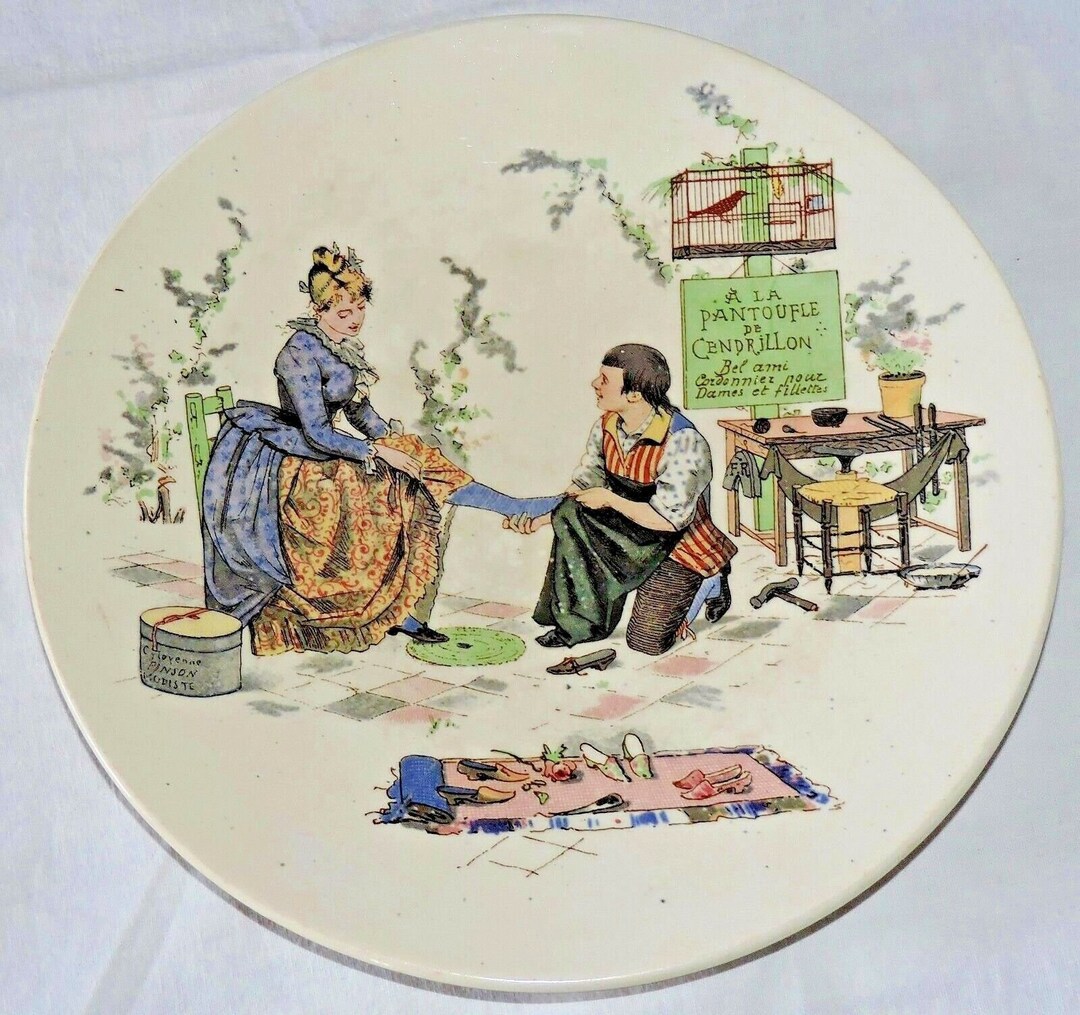 Sarreguemines Faience Story Plate - Etsy