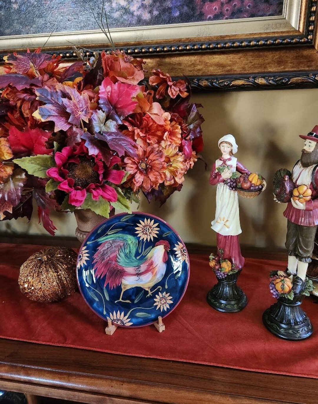 Susan Winget Rooster Salad Plates - Etsy