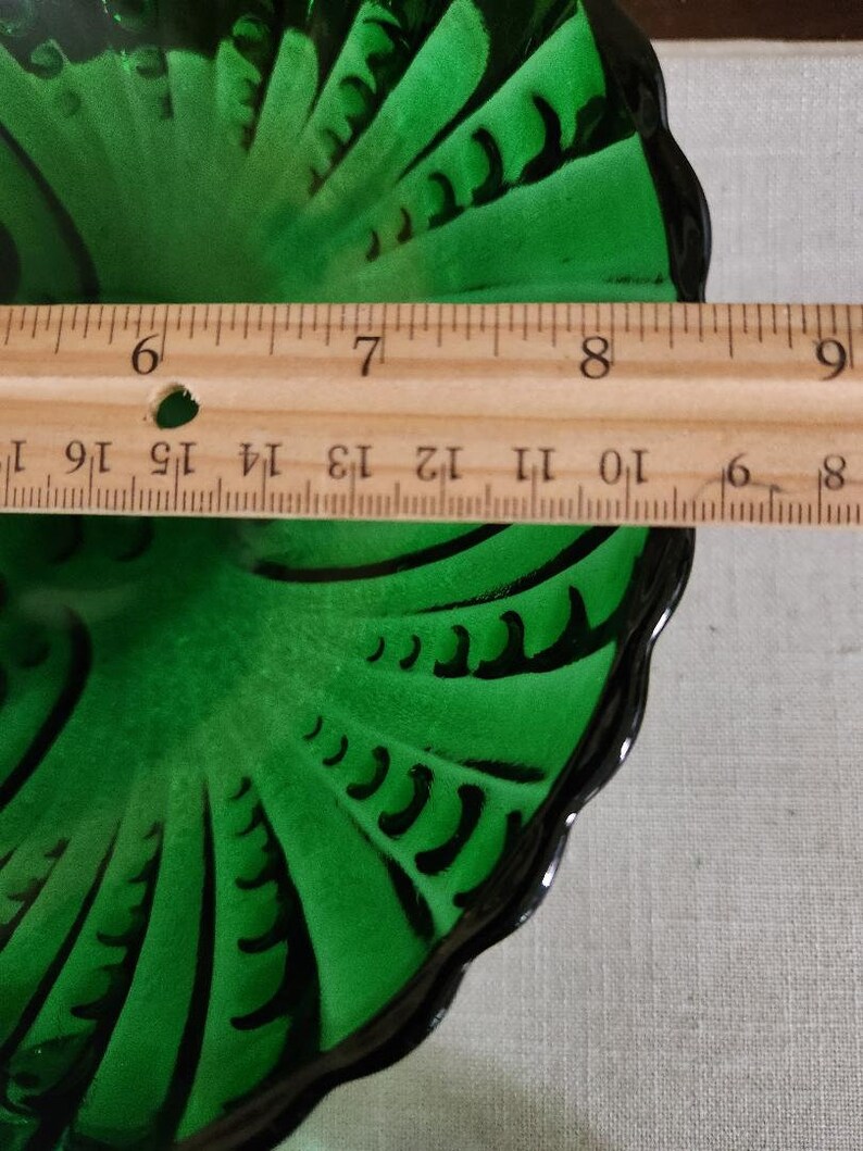 Emerald Green Footed Bowl Set - Etsy