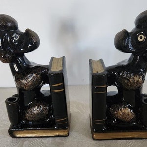 Perky Poodle Book Ends - Etsy