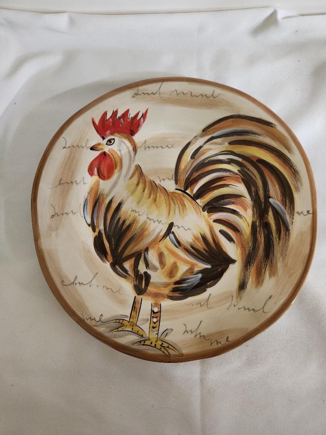 Hand-painted Rooster Plate - Etsy