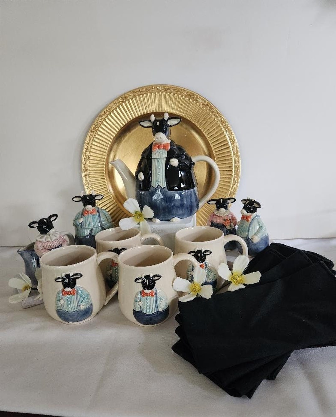 Otagiri Retired Mr. Holstein Tea Set - Etsy
