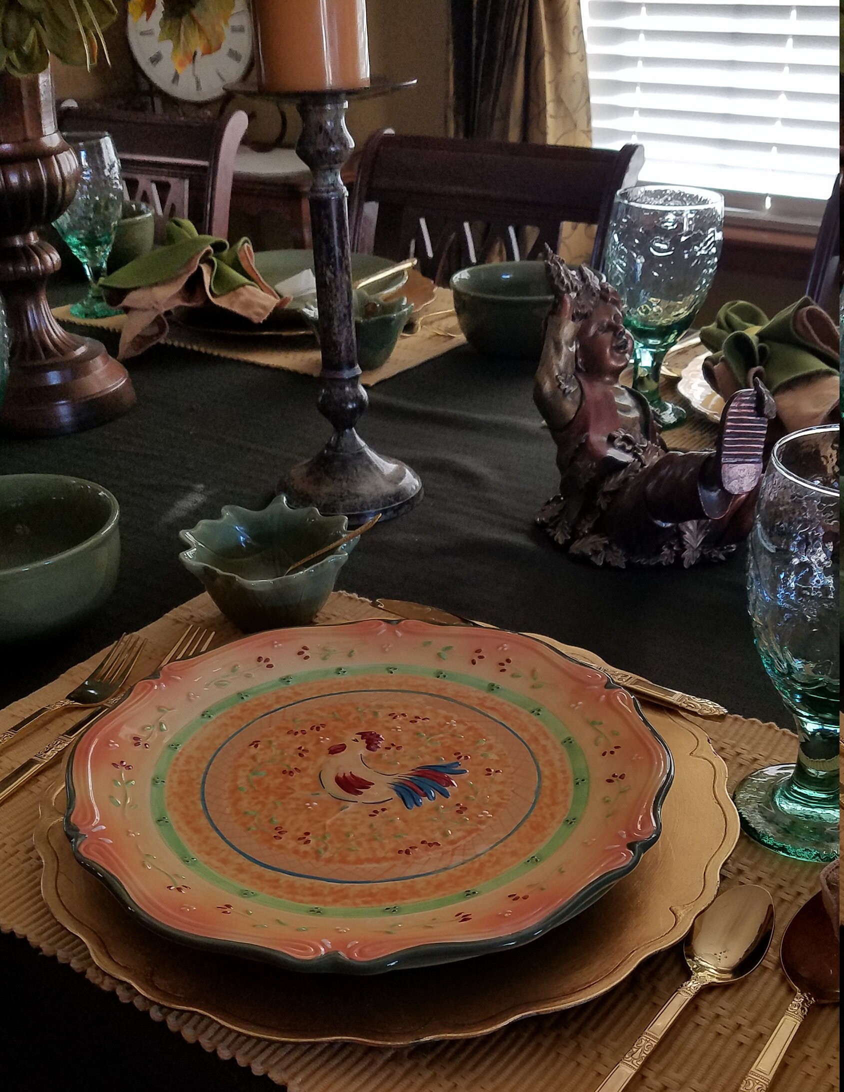 Ganz Scalloped Rooster Plate - Etsy