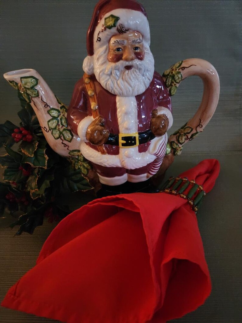 Santa Claus Holiday Teapot - Etsy