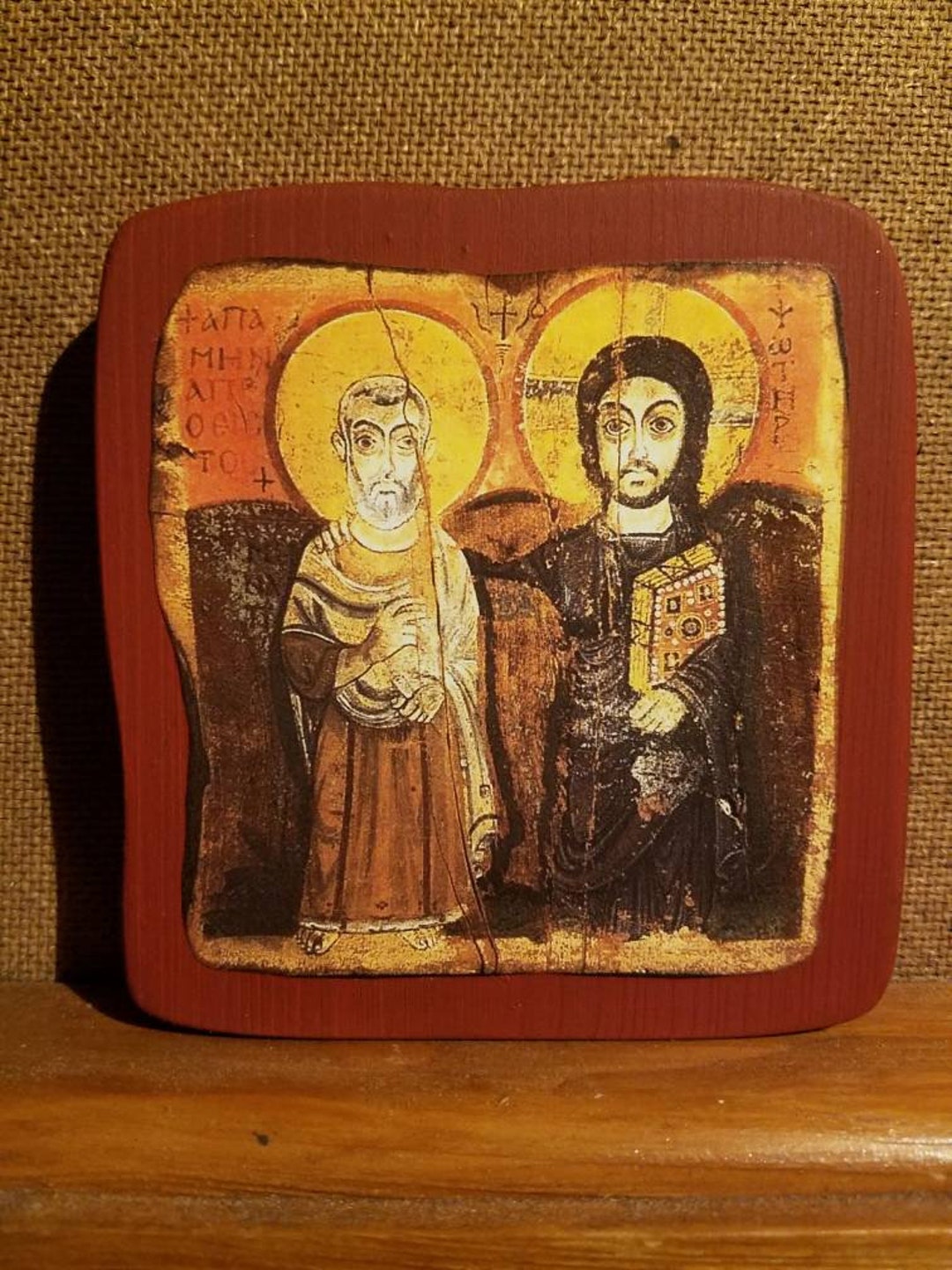 Christ and St Menas - Etsy