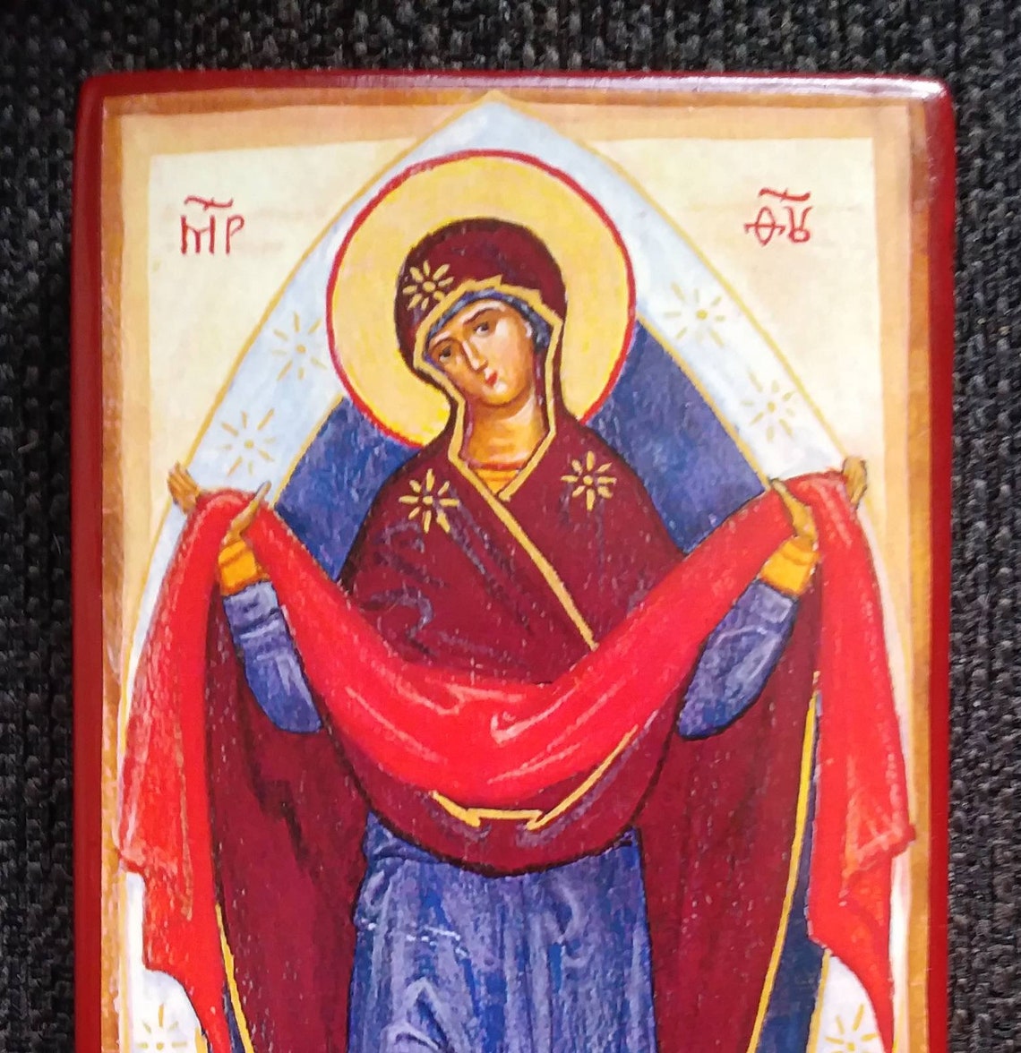 Impression of the Icon of the Holy Protection of the Mother of God ...